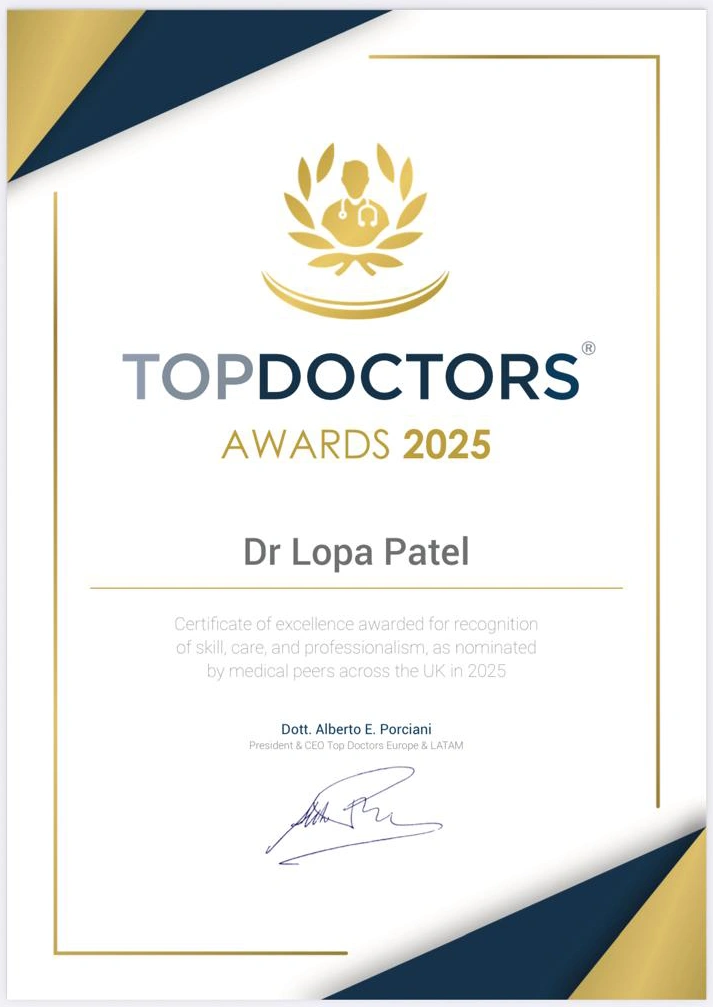 Dr Lopa Patel Honoured with Top Doctors Awards 2025